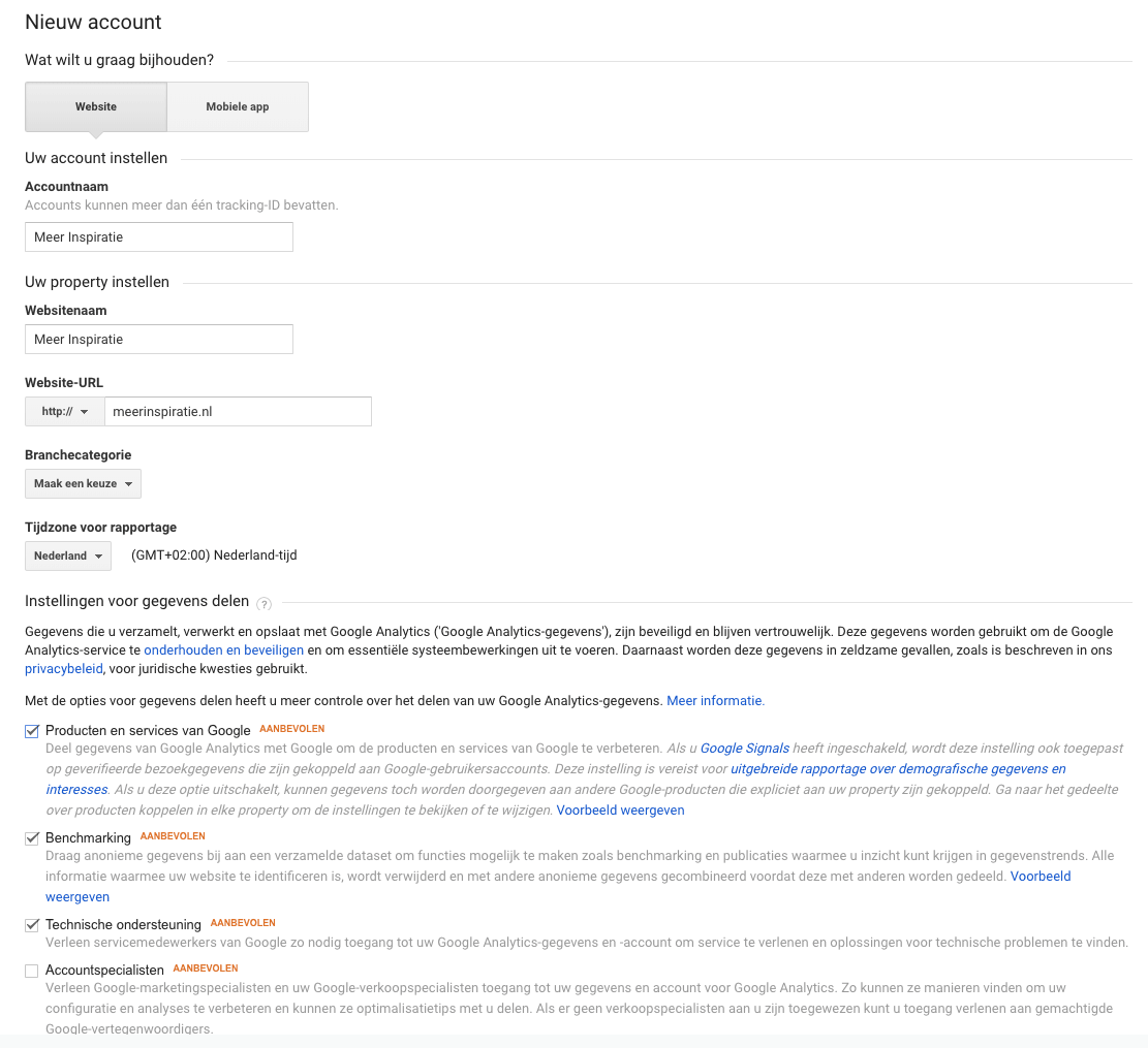Google Analytics en Wordpress - aanmaken, instellen en code koppelen